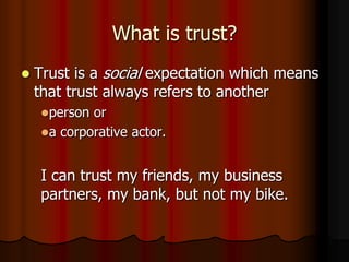 Trust And Social Capital Final | PPT
