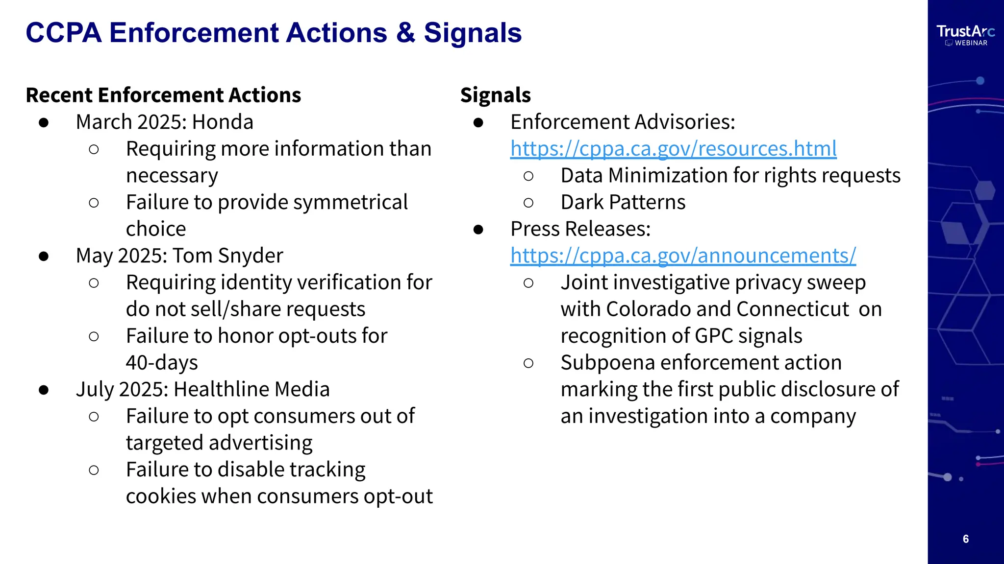 TrustArc Webinar - California Privacy in Overdrive: Enforcement, Rules ...