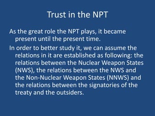 Trust building in the npt | PPTX