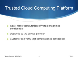 Towards Trusted Cloud Computing Paper Presentationpptx | PPTX