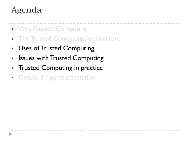 Introduction to Trusted Computing | PPT
