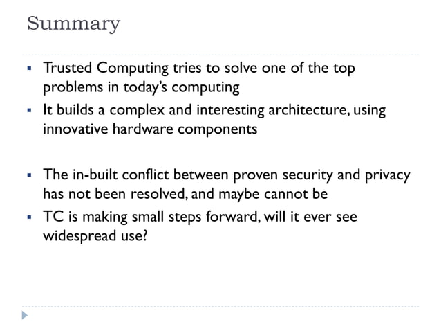 Introduction to Trusted Computing | PPT