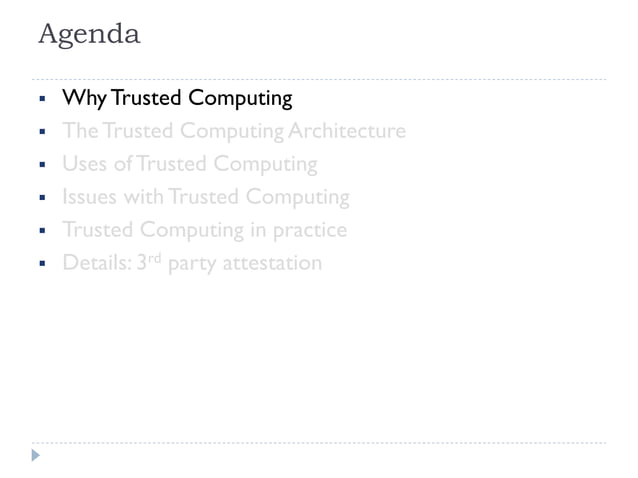 Introduction to Trusted Computing | PPT