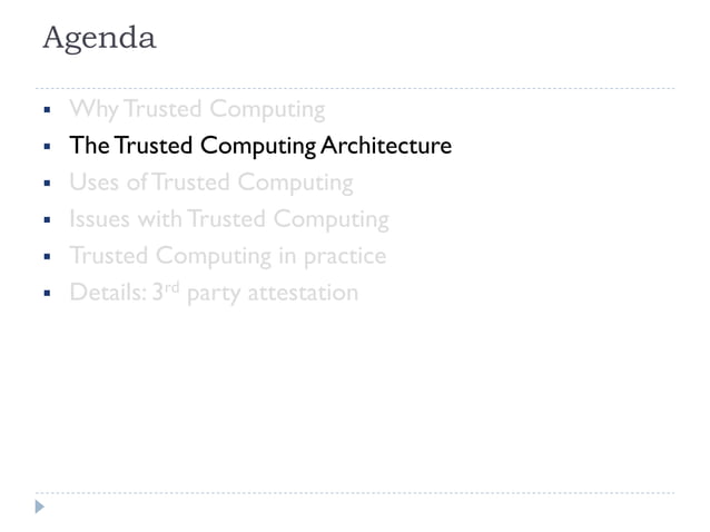 Introduction to Trusted Computing | PPT