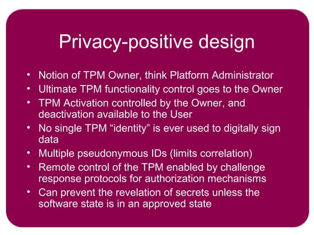 Trusted computing introduction and technical overview | PPT