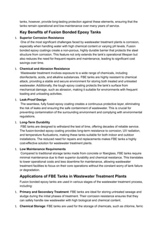 Trusted Fusion Bonded Epoxy Tanks Supplier for Wastewater Treatment ...