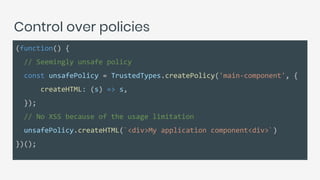 Trusted Types and the end of DOM XSS | PPT