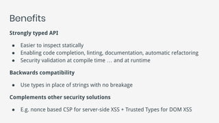 Trusted Types and the end of DOM XSS | PPT