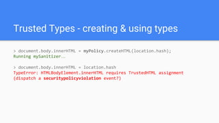 Trusted Types @ W3C TPAC 2018 | PPT