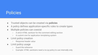 Trusted Types @ W3C TPAC 2018 | PPT