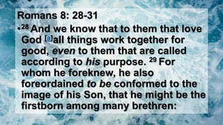 Trusting God's Providence | Verse: Romans 8: 28-31 | PPT