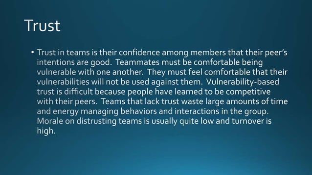 Trust in teams | PPT