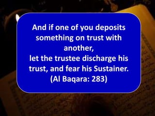 Trustworthiness in Islam | PPTX