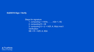 TrustNote Cryptographic Algorithms Overview | PPT
