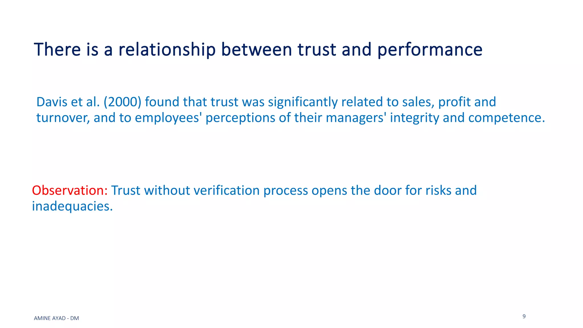 Trust & Performance