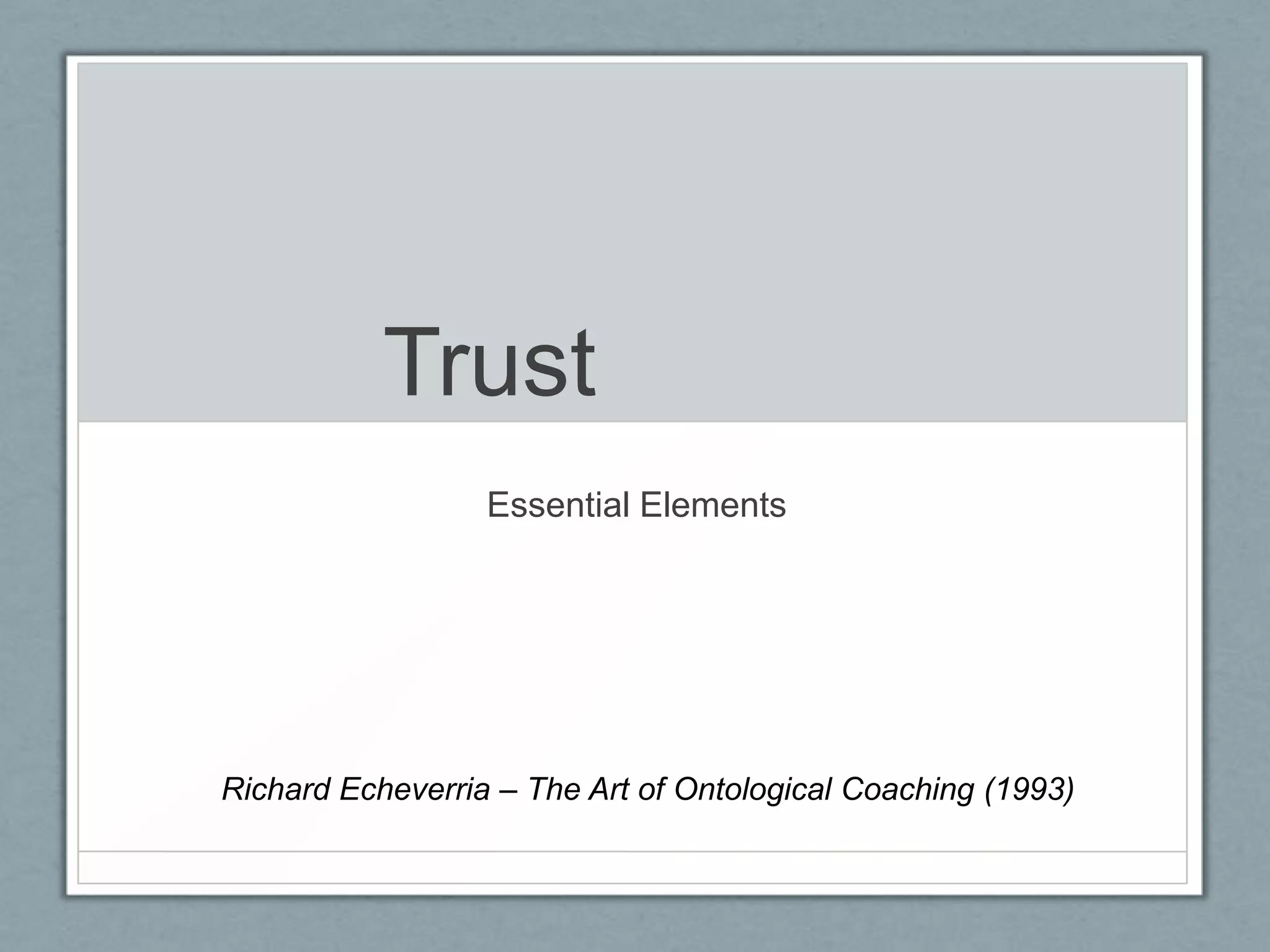 Trust presentation | PPT