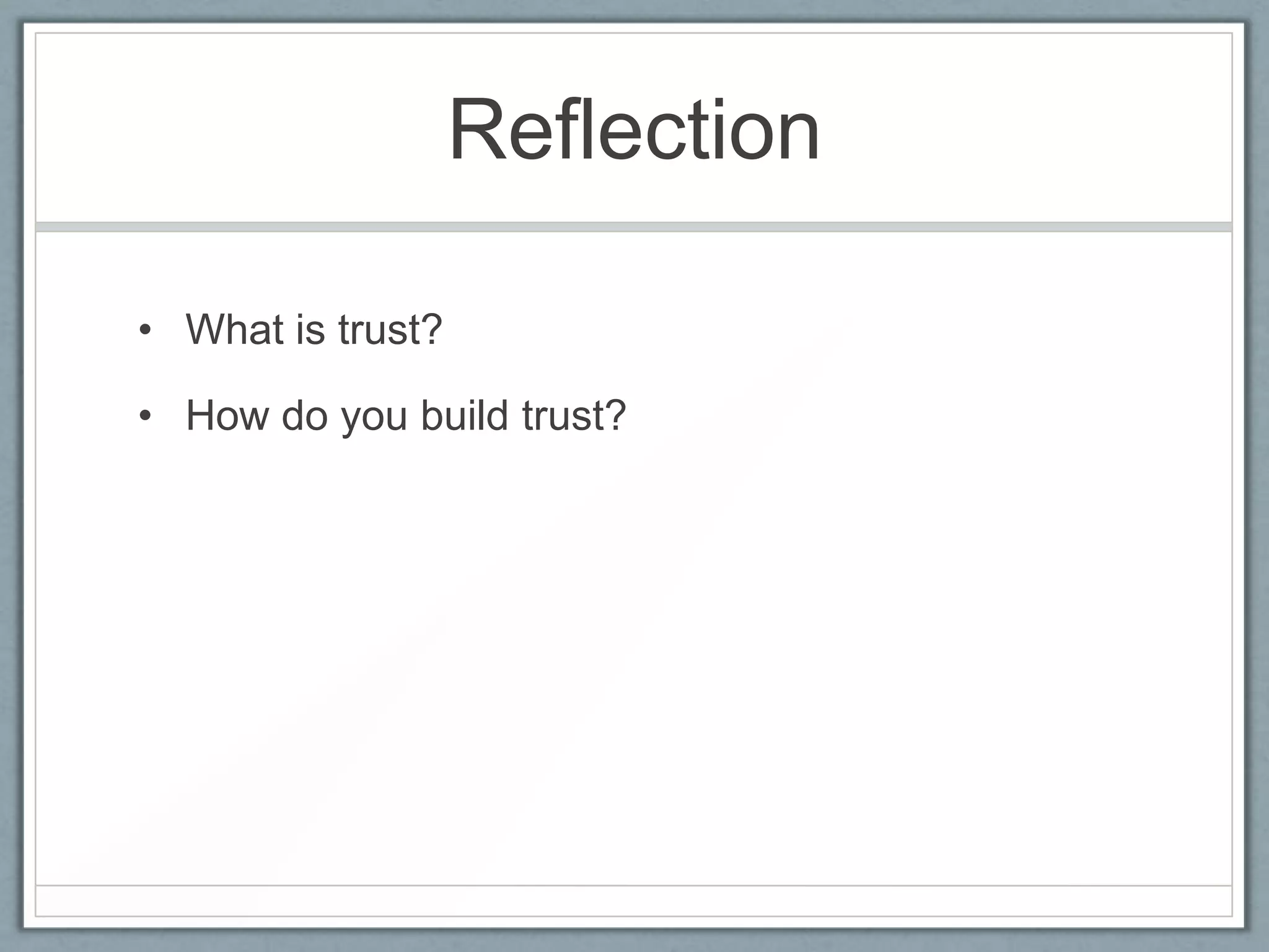 Trust presentation | PPT