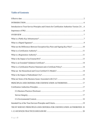 Trust service principles and criteria for certification authorities | PDF