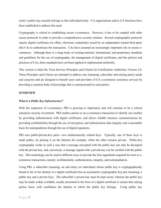 Trust service principles and criteria for certification authorities | PDF