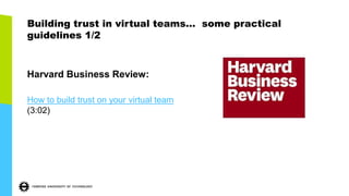 Trust building in virtual teams | PPTX
