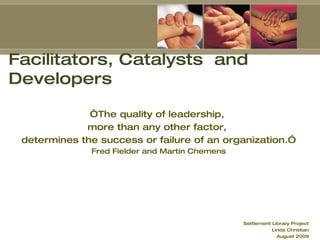 The Settlement Library Project | PPT