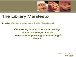 The Settlement Library Project | PPT