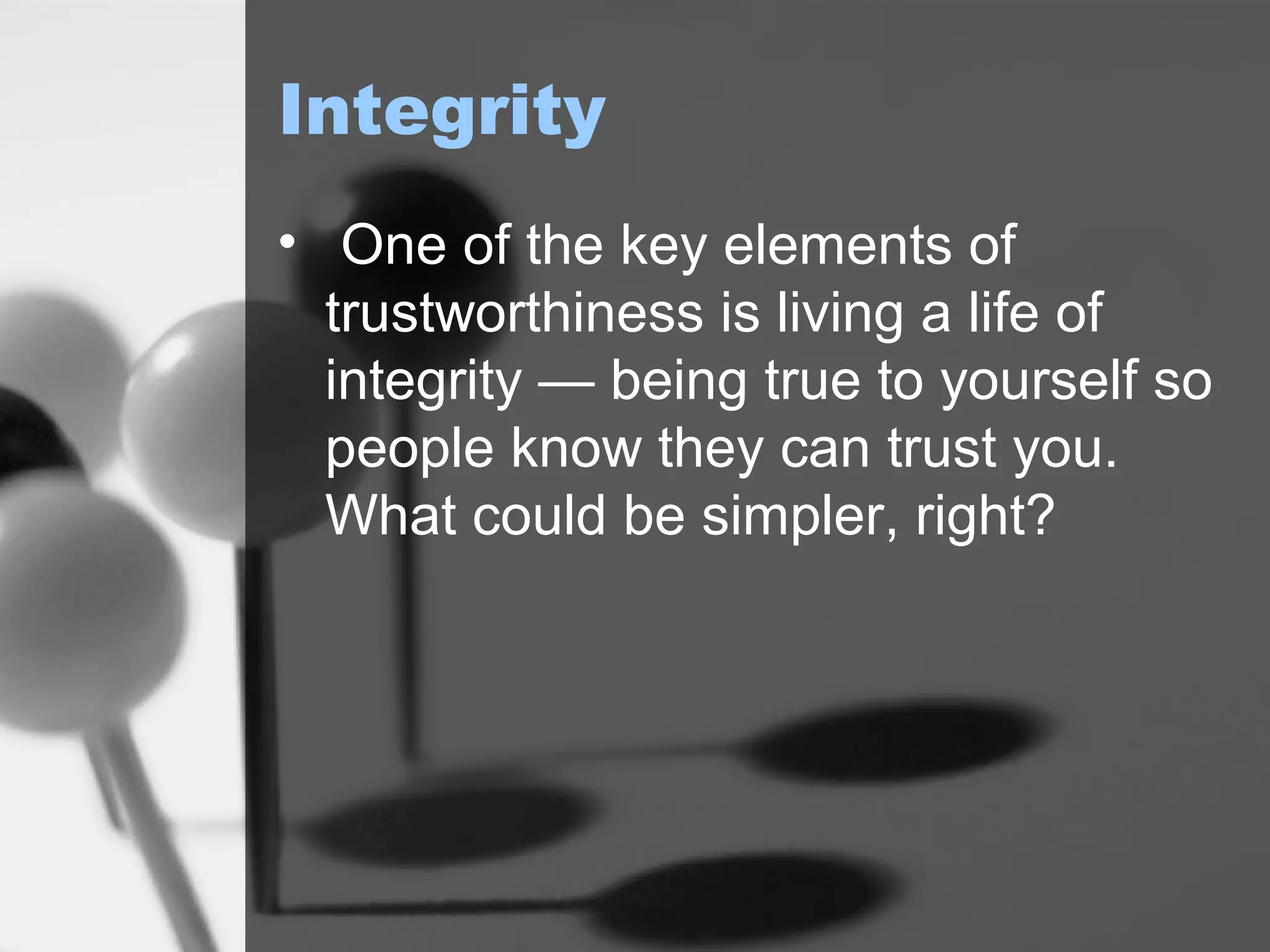BMS Character Education - Trustworthiness | PPT