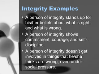 BMS Character Education - Trustworthiness | PPT
