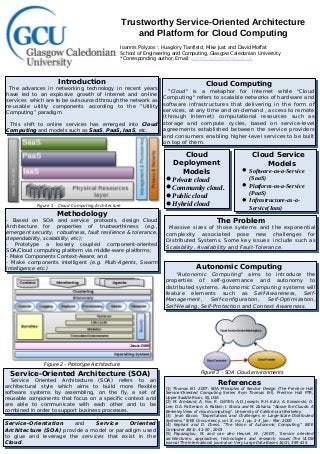 Trustworthy service oriented architecture and platform for cloud computing (2011 - poster) | PDF
