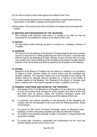 Trust Deed Format and Process PDF Download | DOCX