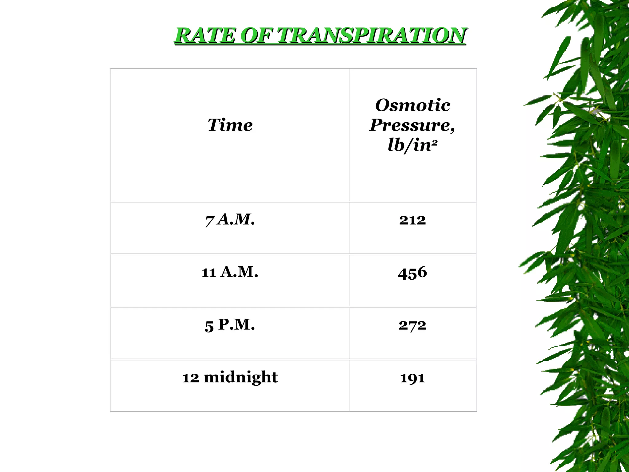 Plant transpiration | PPT