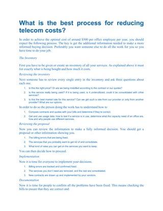 Truth About Managing Telecom Costs | PDF