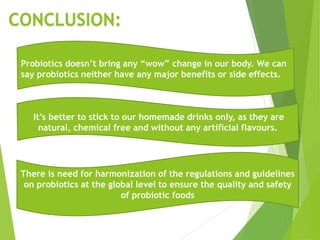 Truth about probiotic drinks | PPTX