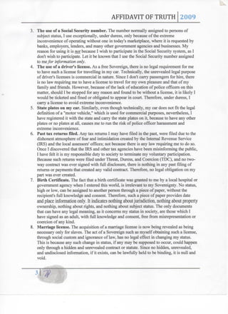 Affidavit of Truth and notice to Agents - Thelton-Ray-Junior Perkins | PDF