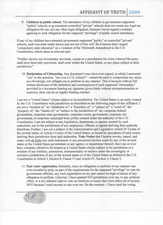 Affidavit of Truth and notice to Agents - Thelton-Ray-Junior Perkins | PDF