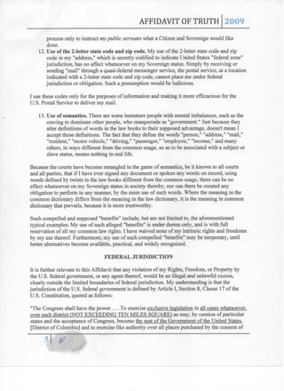 Affidavit of Truth and notice to Agents - Thelton-Ray-Junior Perkins | PDF