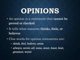 TRUTH AND OPINION-Week 2.ppt
