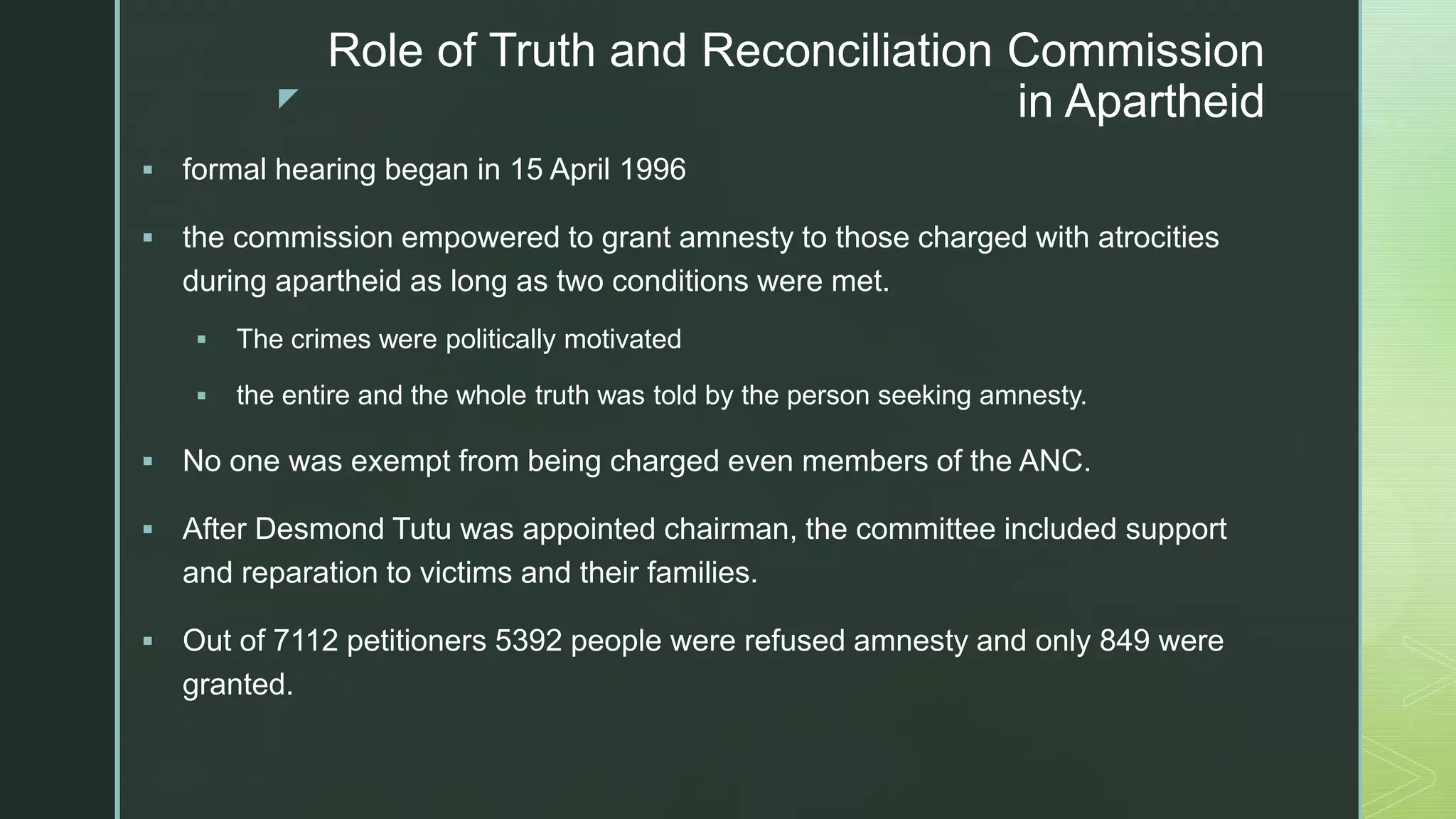 Truth and reconciliation in South Africa | PPTX
