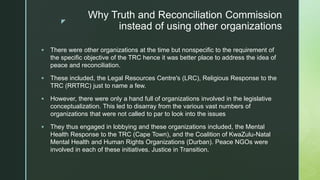 Truth and reconciliation in South Africa | PPTX