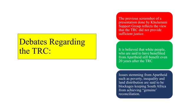 Truth and Reconcilliation commission powerpoint done final presentation ...