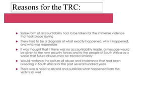 Truth and Reconcilliation commission powerpoint done final presentation ...
