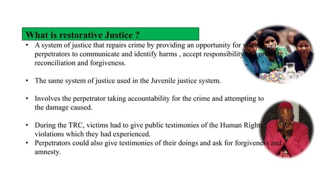 Truth and Reconcilliation commission powerpoint done final presentation ...