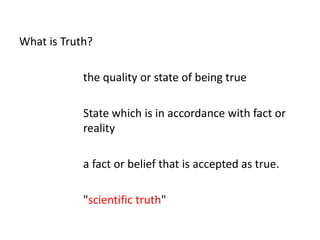 Truth, fact and ethics in academic research | PDF