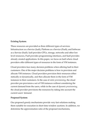 Truthful greedy mechanisms for dynamic virtual machine provisioning and allocation in clouds | PDF