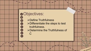 TRUTHFULNESS-PPT.-Finalfinalll.ppt | Internet Safety | Parenting