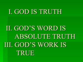 Truth Of God | PPT