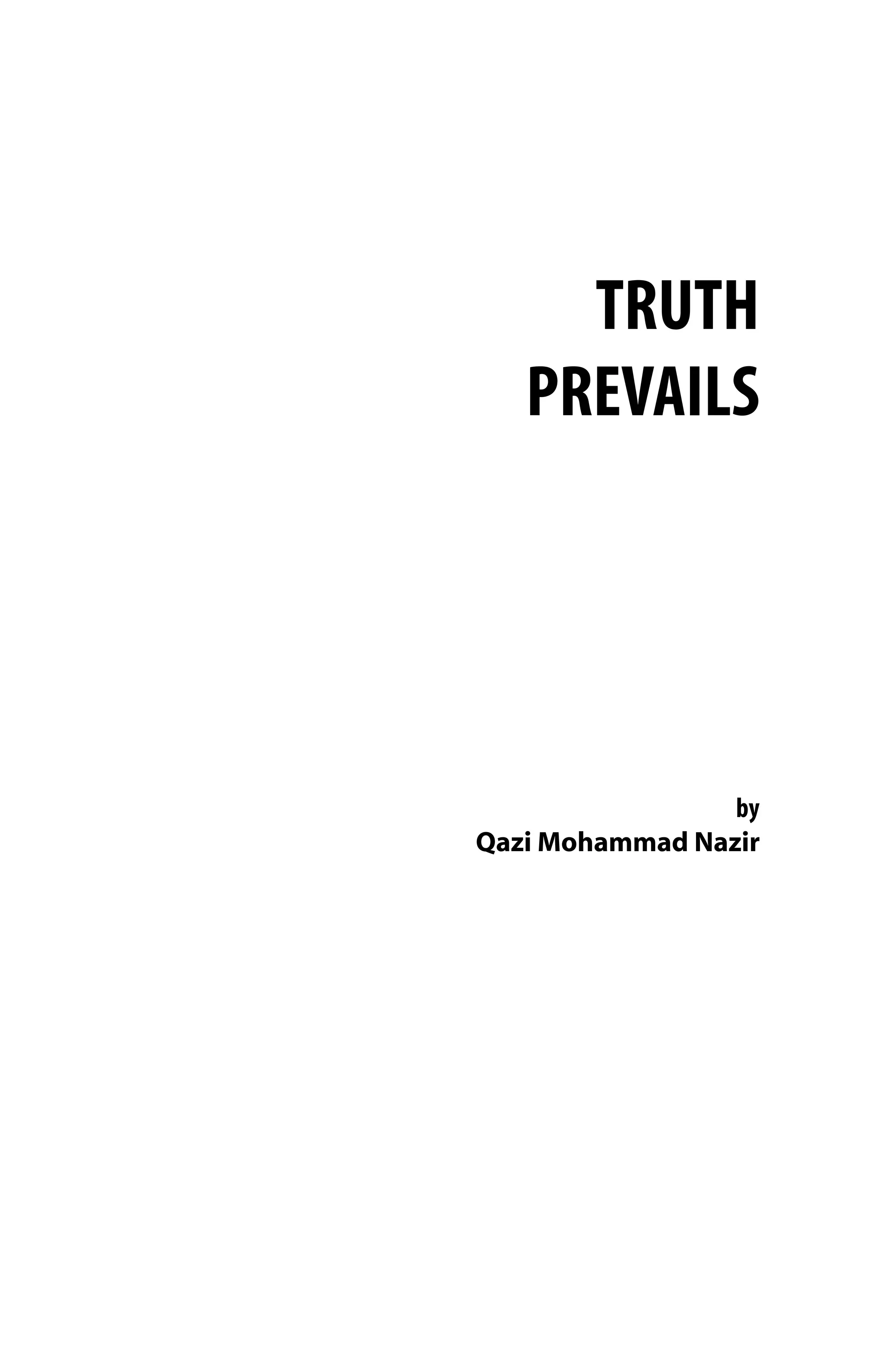 Truth Prevails | PDF
