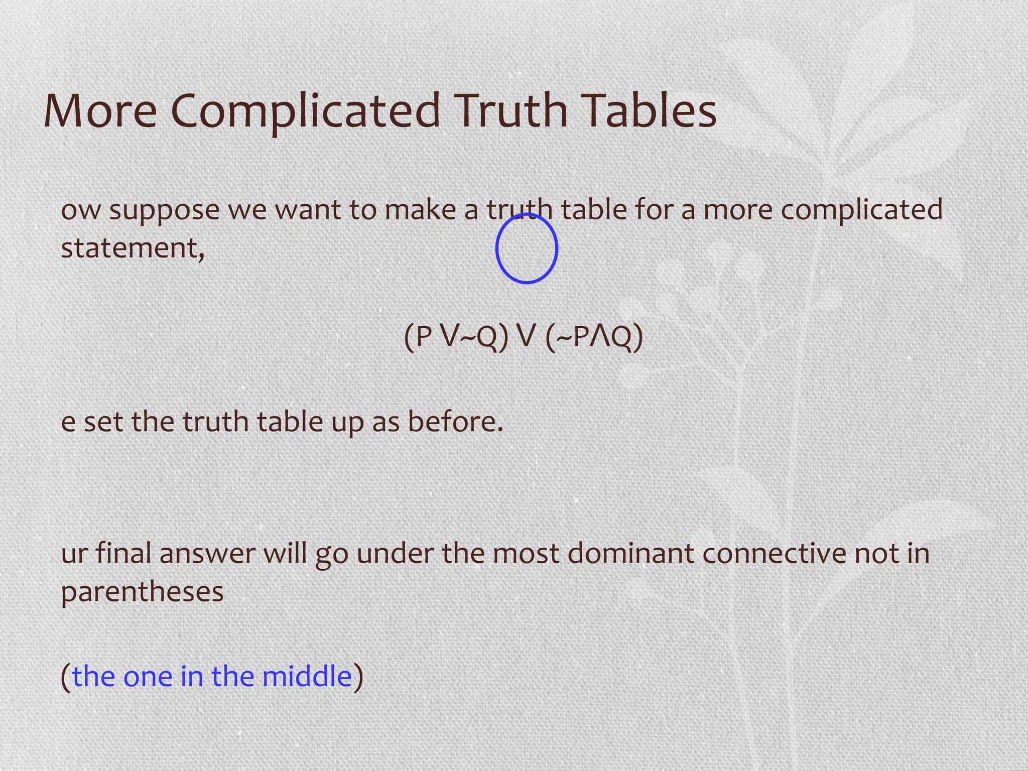 Truth tables | PPT