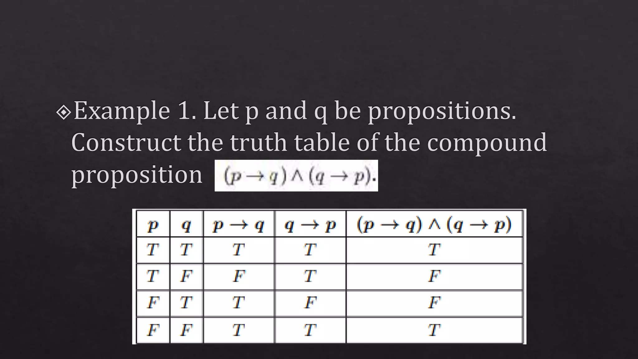 Truth tables | PPTX