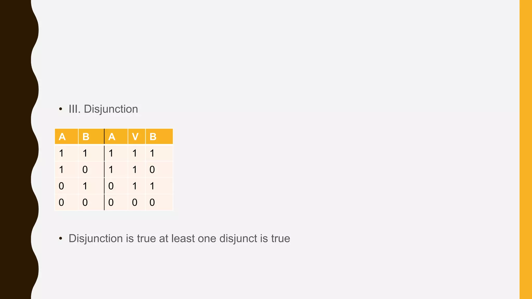 Truth tables complete and p1 of short method | PPT